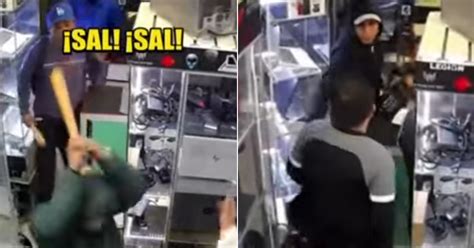 Sujeto Ataca Con Bate Y Cuchillos A Vendedor De Laptops En Galería De