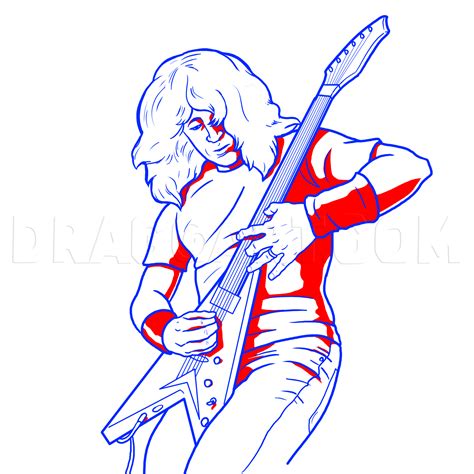 How To Draw Dave Mustaine Dave Mustaine Drawing Step By Step By Michaely Dragoart