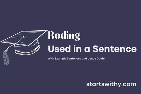 Boding In A Sentence Examples 21 Ways To Use Boding
