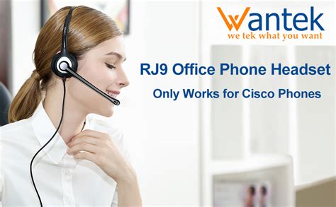 Wantek Wired Phone Headset With Microphone Noise Cancelling Rj9