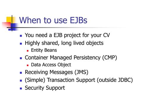 Ppt Entity Java Beans Powerpoint Presentation Free Download Id210113