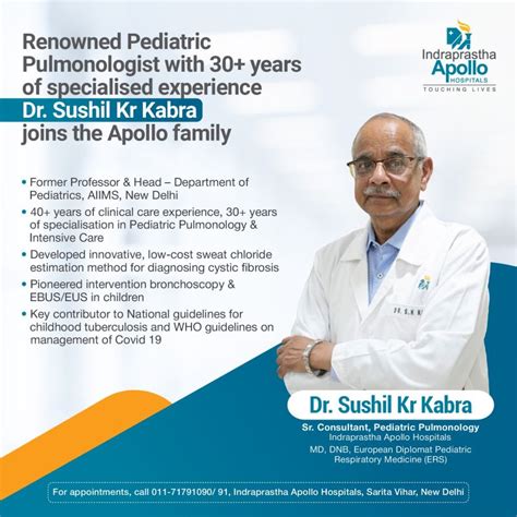 Join Us In Welcoming Dr Sushil Kr Kabra To Indraprastha Apollo