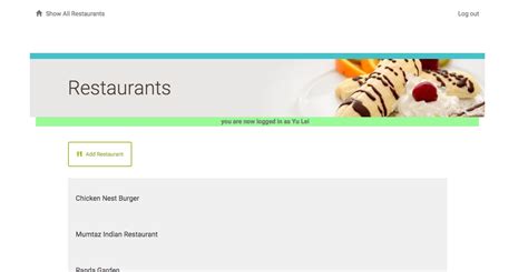 github leiyudongyu web apps of restaurants and menus using flask