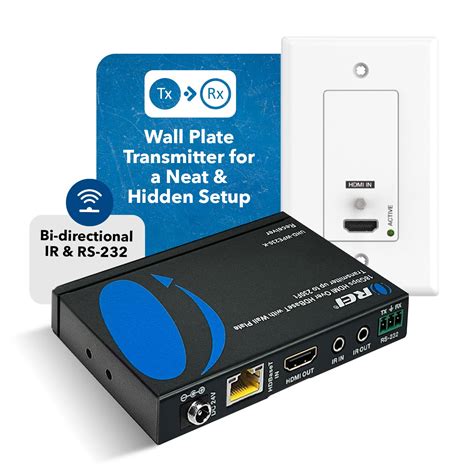 4k Hdbaset Hdmi™ Extender With Wall Plate Tx 230ft Cat6 Uhd