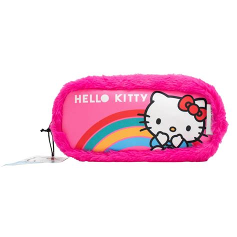 Sanrio Hello Kitty Rainbow Plush Pencil Case