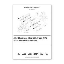 Komatsu Gd705a 4 Sn 21001 Up For Iran Parts Manual Motor Grader