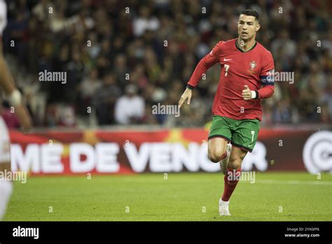 Football Match Captain Cristiano Ronaldo Cr7 Portugal Running Slowly