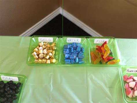 Minecraft Candy Buffet Tray With Assorted Sweets