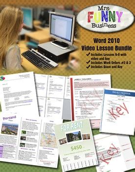Microsoft Word Video Tutorial Bundle Lessons By Mrs Funny Business