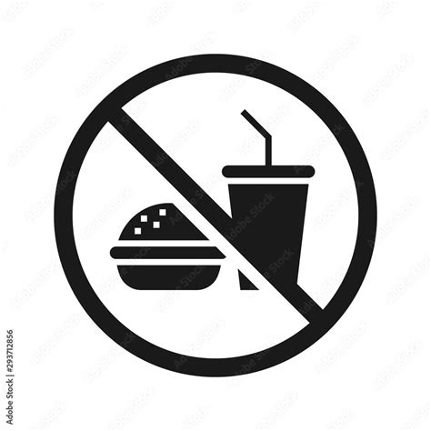 No Food No Drinks Sign High Quality Prohibition Sign Isolated On White