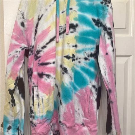 Sweaters Tiedye Thick Hoodie In Pink Blue And Yellow Poshmark