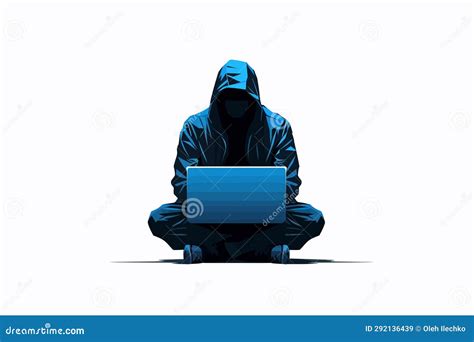 Hacker Vector Flat Minimalistic Asset Isolated Vector Style Illustration Stock Vector
