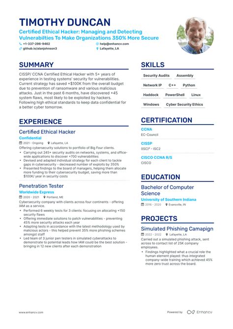 5 Ethical Hacker Resume Examples And Guide For 2023 5 Ethical Hacker Resume Examples And Guide For 2023