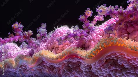 A 3d Reconstruction Of A Section Of Epithelial Tissue Reveals The