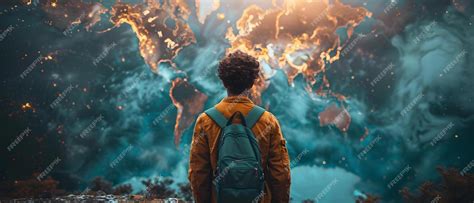 Premium Photo Globalization Symbolized By World Map With