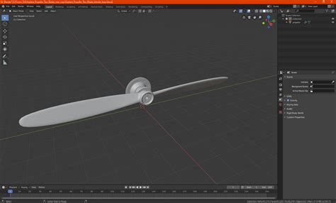 Airplane Propeller Two Blades 3d Model 39 3ds Blend C4d Fbx Max