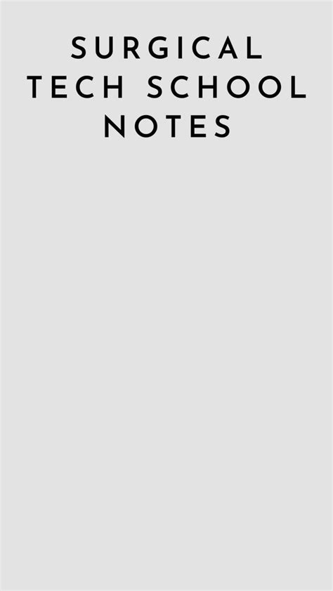 Surgical Tech Notes School Video Medical Terminology Study