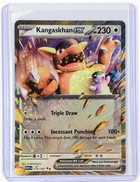 Pokemon Kangaskhan Ex 115 Scarlet And Violet 151 Double Holo Rare
