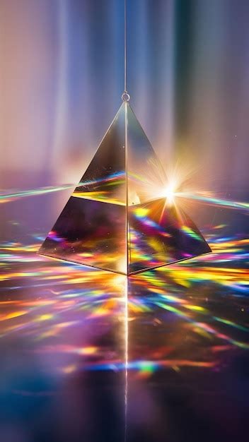 beautiful prism light deflection premium ai generated image