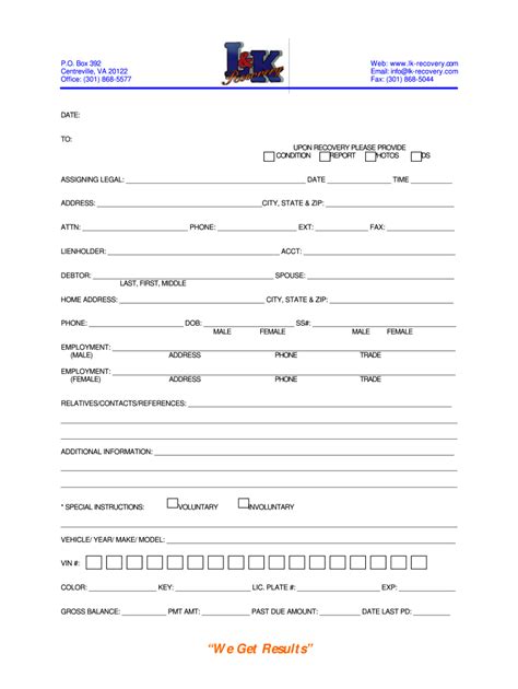 Repossession Order Editable Template Airslate Signnow