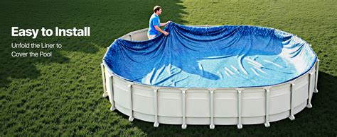 Vevor Oval Pool Liner 12x24ft Overlapp Style Pool Liner 54in Vegghøyde