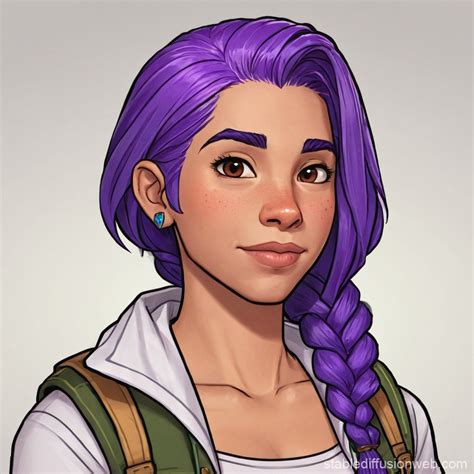 Stardew Valley Abigail Portrait Stable Diffusion Online