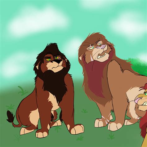 Kopa And Kovu Talking While Kion Upset At Kovu By Heiiscar On Deviantart