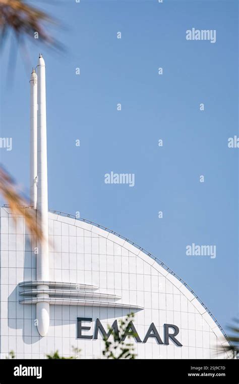 Emaar Properties Logo On White Building Dubai Uae 1 Nov 2023 Stock