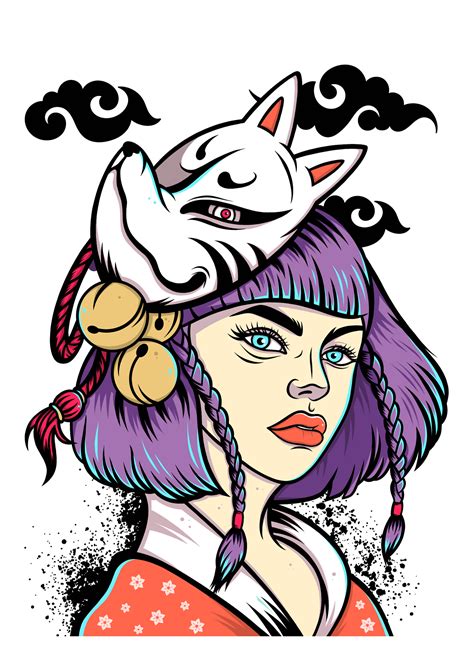 Illustration Japanese Girl On Behance