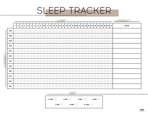 Sleep Trackers 17 Free Printables Printabulls