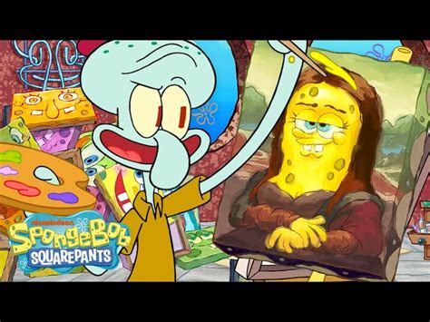 Squidward Turns Spongebob Into Art 🎨 Full Scene Spongebobofficial