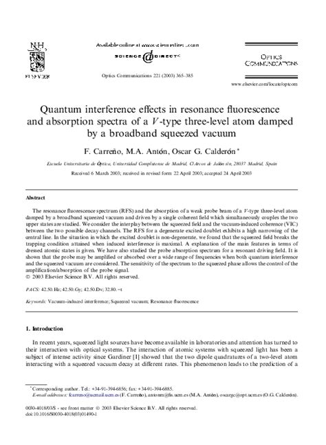 Pdf Spontaneous Emission Spectrum Of A V Type Three Level Atom In A Fabryperot Cavity