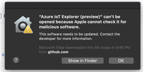 Wont Run On Macos · Issue 370 · Azureazure Iot Explorer · Github