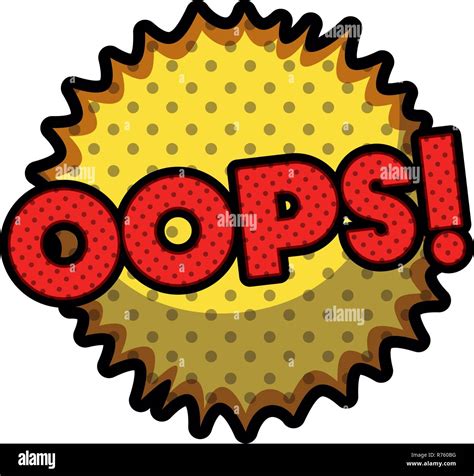 oops comic words in speech bubble isolated icon Stock Vector Image & Art - Alamy