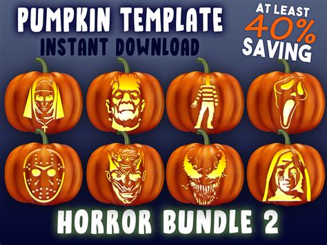 Ghost Face Pumpkin Stencils