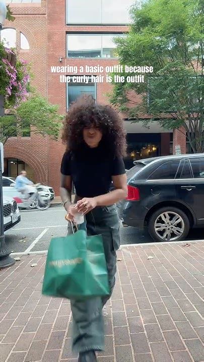 Wearing A Basic Outfit Because The Curls Are The Outfit Curlyhair Curlyhairroutine Relatable