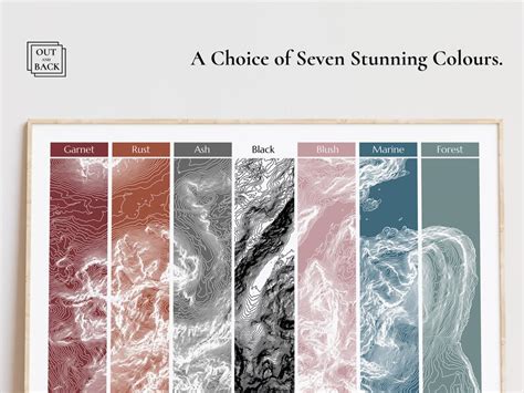 Mam Tor Map Print The Peak District Contour Wall Art Topographic Map