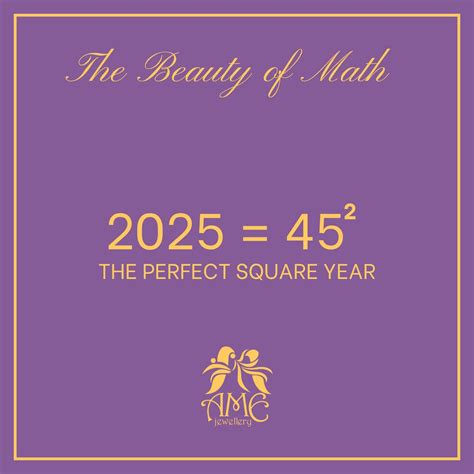 The Beauty Of Math 2025 The Perfect Square Year Ame Jewellery