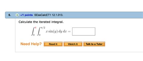solved calculate the iterated integral integral 8 0