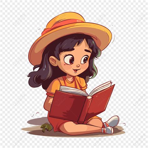 大聲朗讀 向量貼紙剪貼畫女孩在卡通上戴著帽子讀書卡通片貼紙圖片素材 Eps圖片尺寸4267 × 4267px 高清圖案380557064