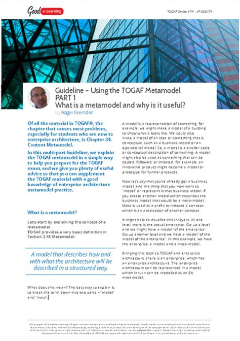 Understanding The Value Of The Togaf Metamodel