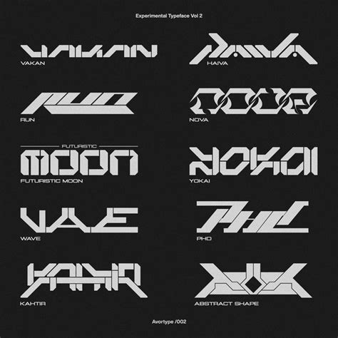 Y2k Font Designs Futuristic Typography Design Graphic Design Fonts