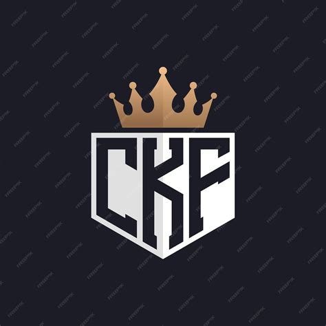 Premium Vector Luxury Ckf Logo With Crown Elegant Initials Ckf Letter
