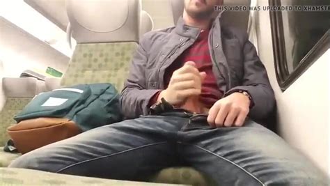 Str8 Guy Wanks In Train