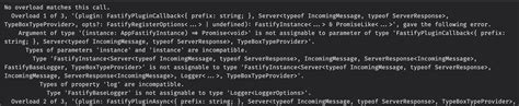 wrong types for fastifyregister with custom logger · issue 4435