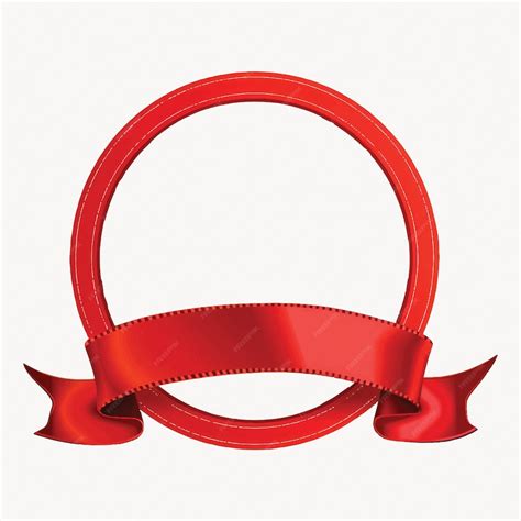 Premium Vector Elegant Red Ribbon Frame Design