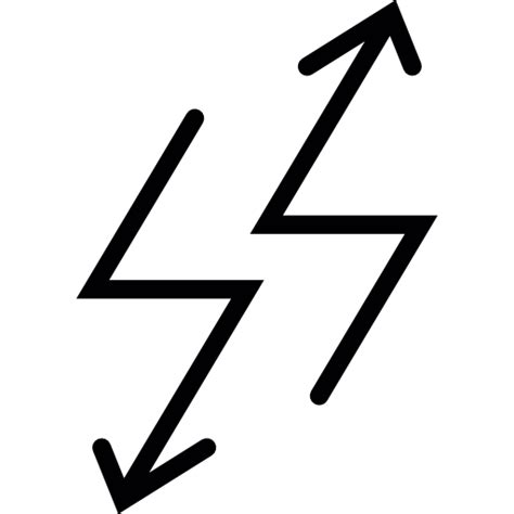 Electricity Arrows Down Arrow Lightning Bolt Up Arrow Directional