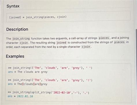solved the join string function takes two arguents a