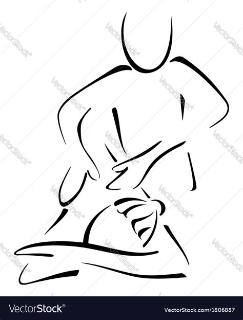 Massage On Woman Royalty Free Vector Image VectorStock