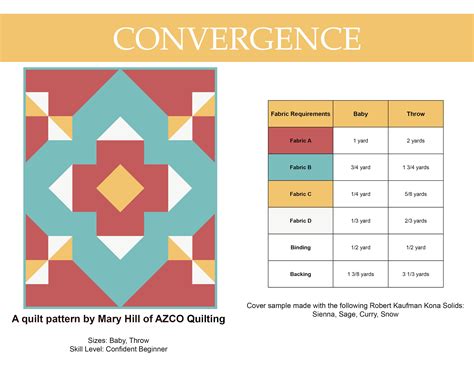 Convergence Pdf Quilt Pattern Etsy